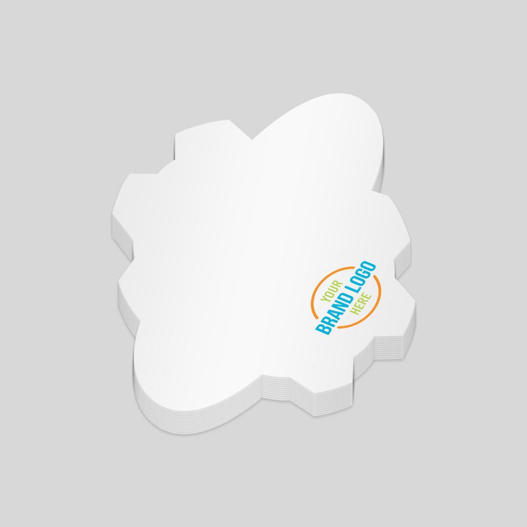 Custom Shape on White Paper – stickynotes.net.au