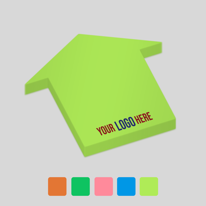 Arrow shaped, promotional sticky post it notes printed, Australia ...