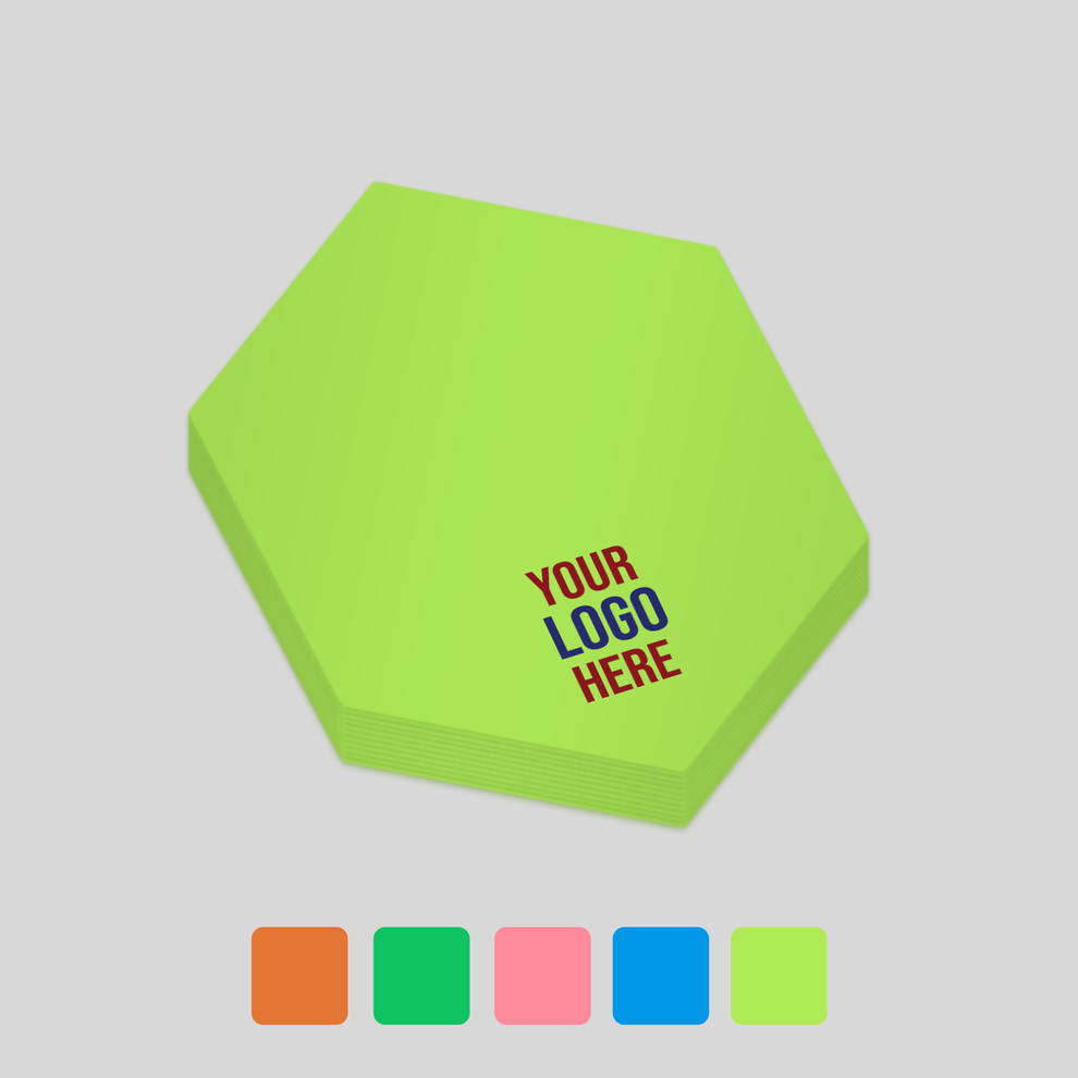 Promotional Sticky Notes in Hexagon Shape | Australia – stickynotes.net.au