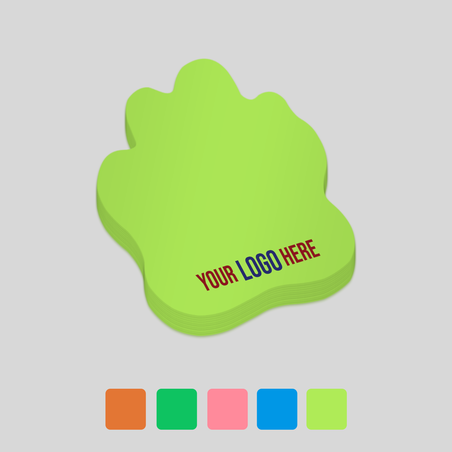 Promotional Paw Shaped Sticky Notes | Personalised sticky notes ...