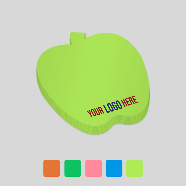 Apple shaped, promotional sticky post it notes printed, Australia ...