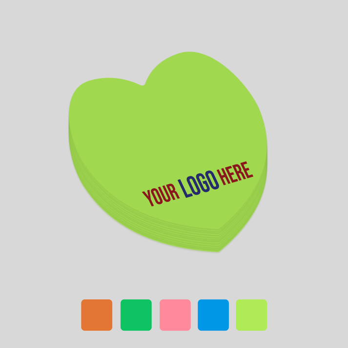 Promotional Sticky Notes in Small Heart Shape | Australia – stickynotes ...