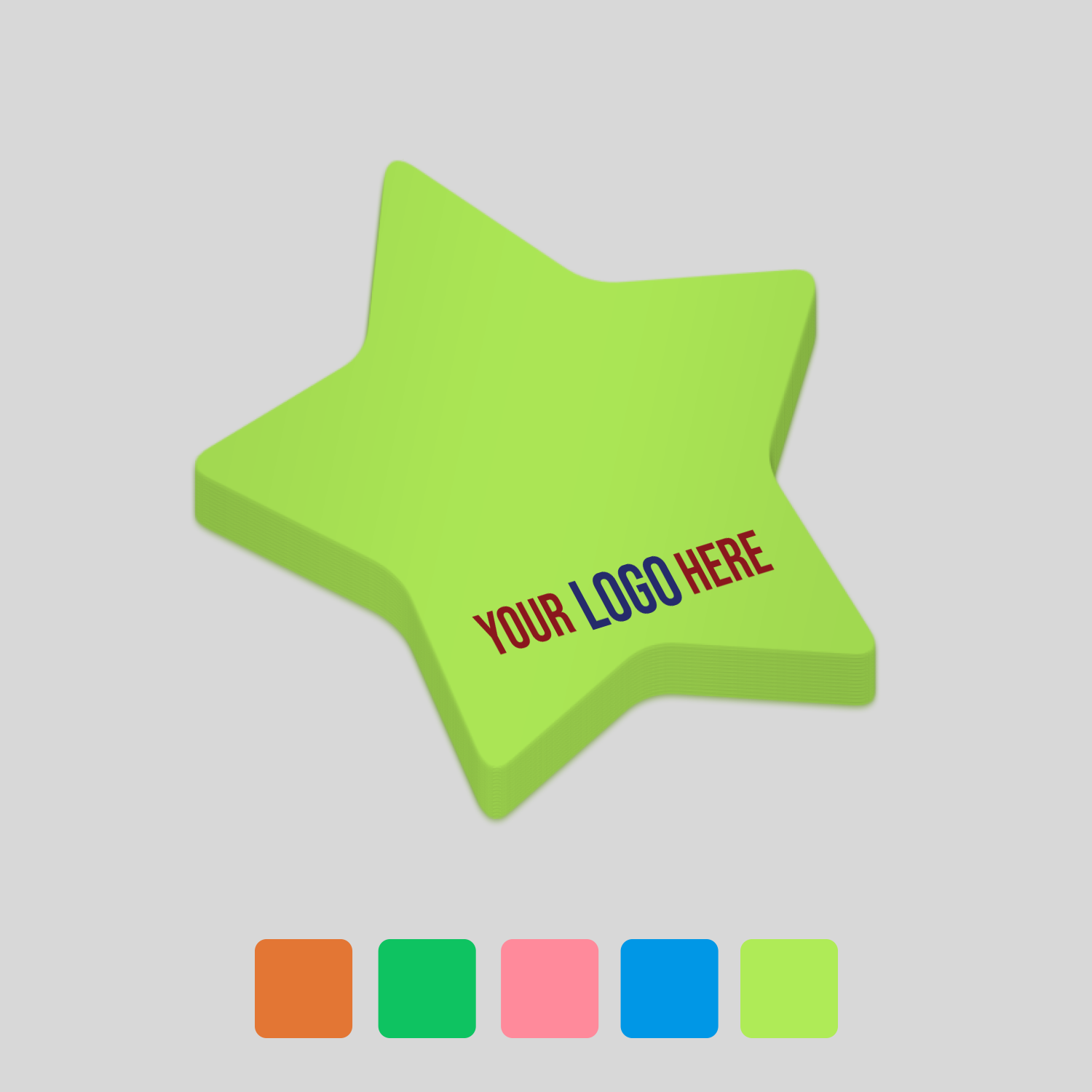 Star shaped, promotional sticky post it notes printed, Australia ...
