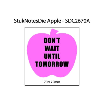 Apple shaped, promotional sticky post it notes printed, Australia ...