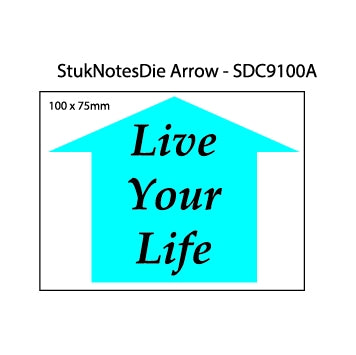 Arrow shaped, promotional sticky post it notes printed, Australia ...