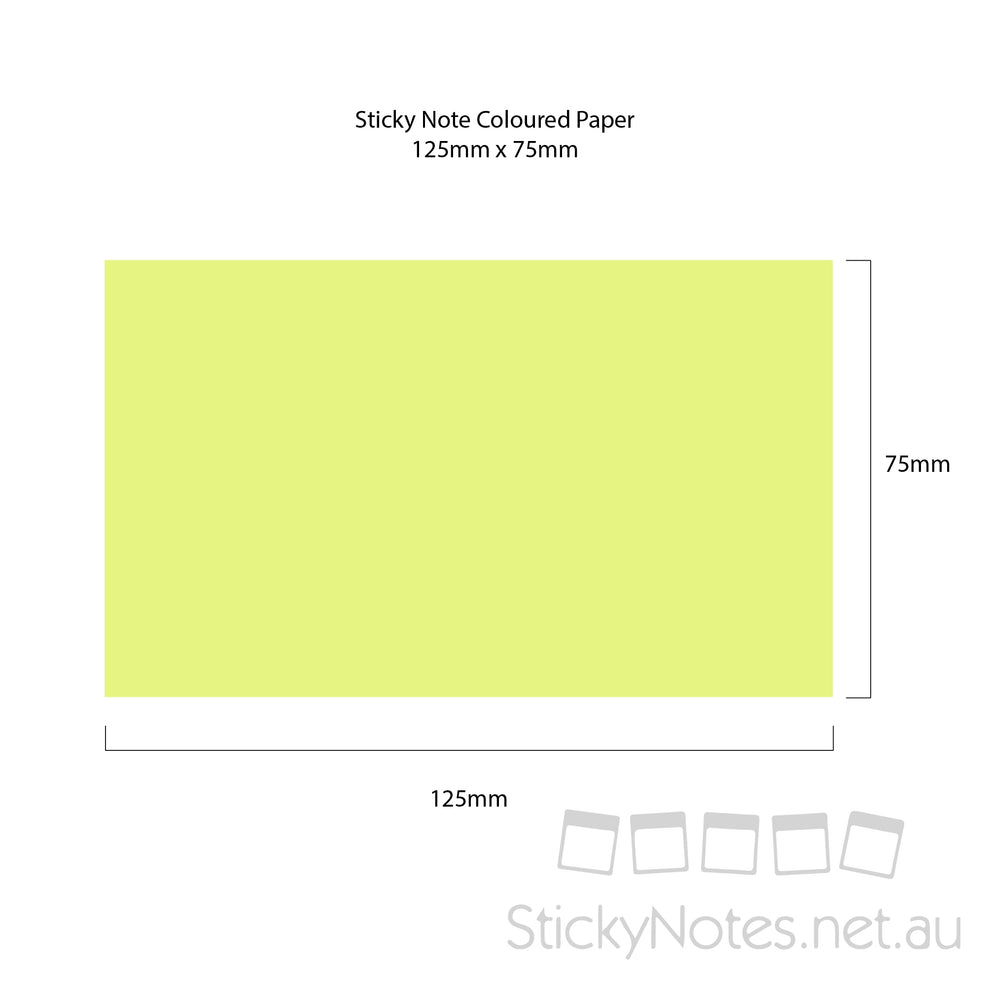 75 x 125mm Colour Sticky Notes – stickynotes.net.au